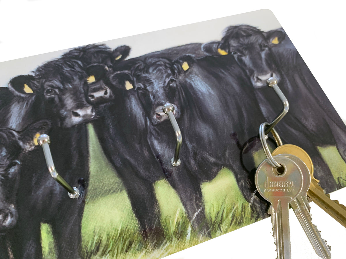 Aberdeen Angus Key Holder – Grace Scott Art