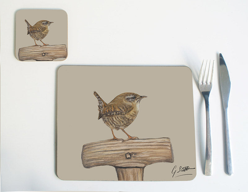 Robin on Spade Placemat – Grace Scott Art